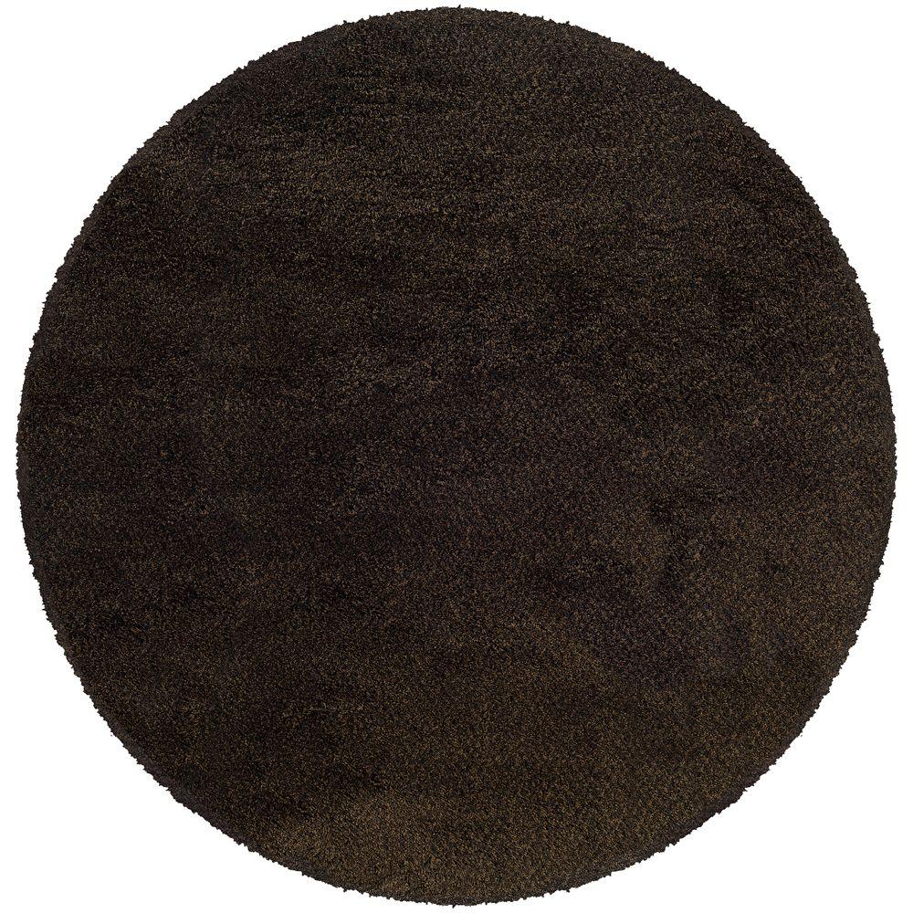 Home Decorators Collection Urban Loft Brown Black 6 ft. x 6 ft. Round ...
