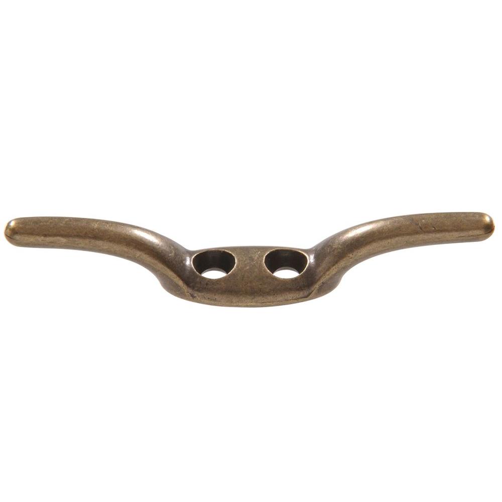 The Hillman Group 2-1/2 in. Rope Cleat in Antique Brass (5-Pack)-852714 ...
