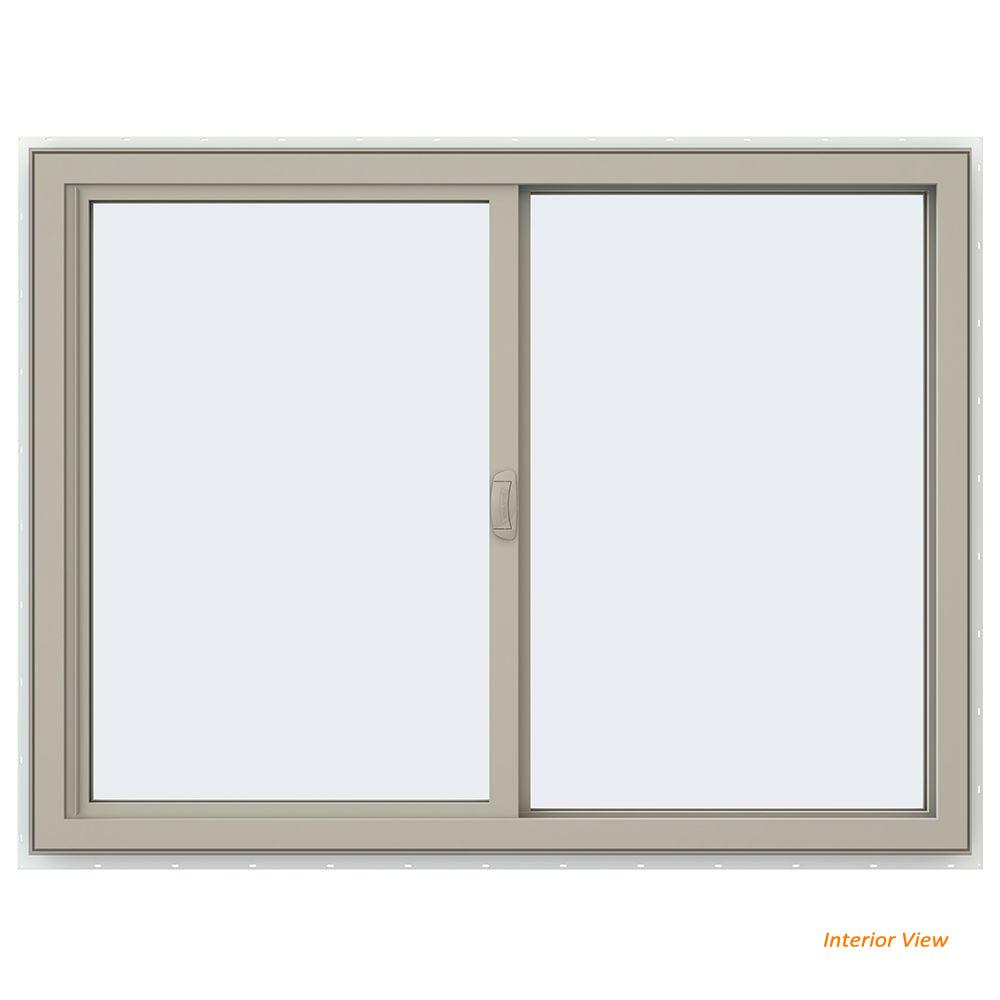 JELD-WEN 47.5 in. x 35.5 in. V-4500 Series Desert Sand Vinyl Right ...