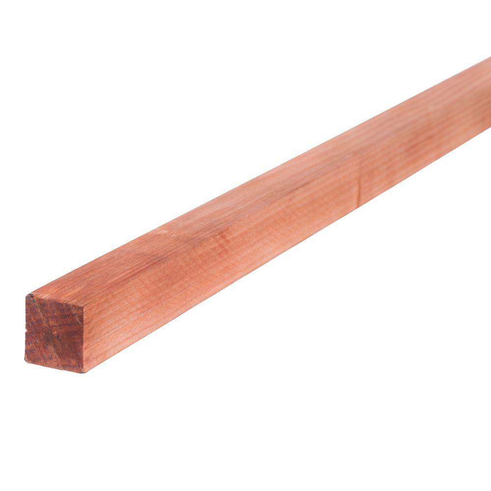 2 In X 2 In X 8 Ft Rough Redwood Lumber 840774 The Home Depot