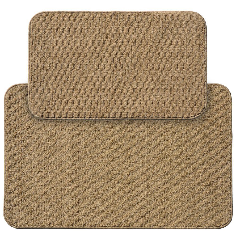 Garland Rug Town Square Tan 2 ft. x 3 ft. 4 in. 2-Piece Rug Set ...