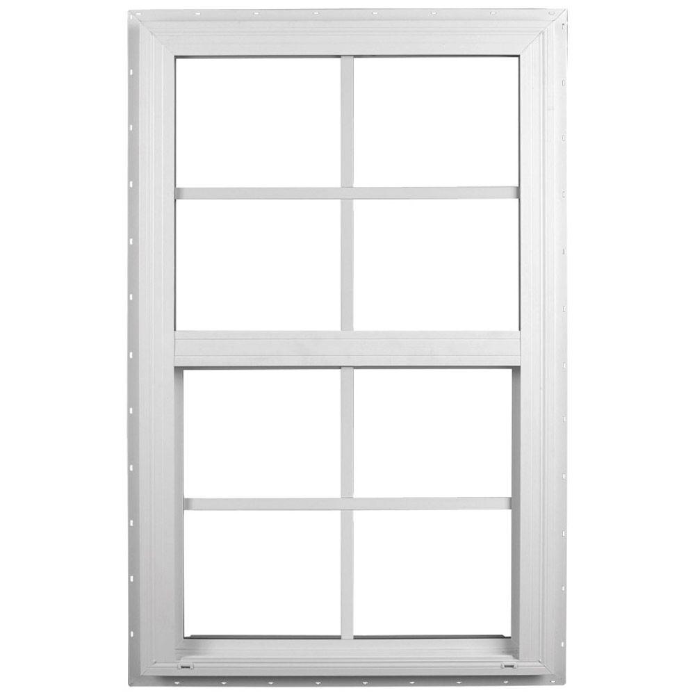 Ply Gem 23.5 in. x 59.5 in. Single Hung Vinyl Window - White-510 - The ...