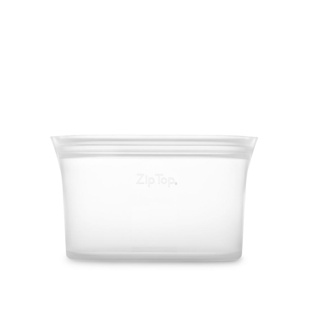 Zip Top 16 oz. Frost Reusable Silicone Small Dish Zippered Storage ...