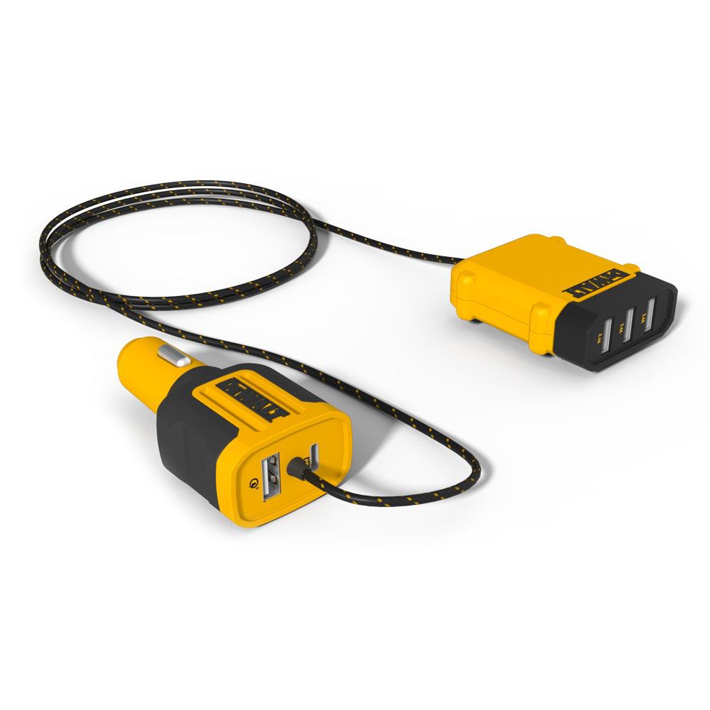 DEWALT 5-Port Front and Back Seat Mobile USB PD Charger-141 0475 DW2 ...