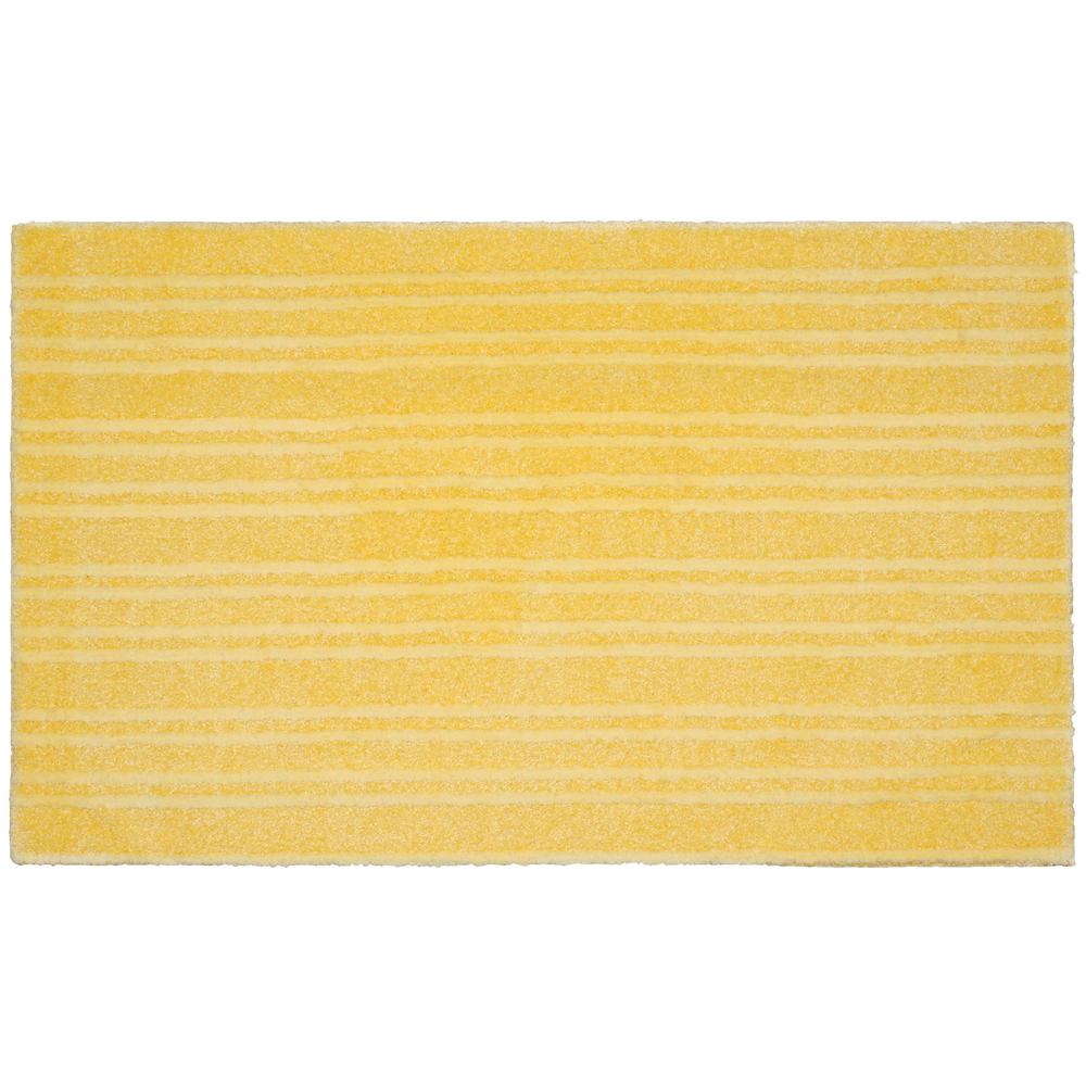 Garland Rug Grand Isle Rubber Ducky Yellow 24 in. x 40 in. Striped ...