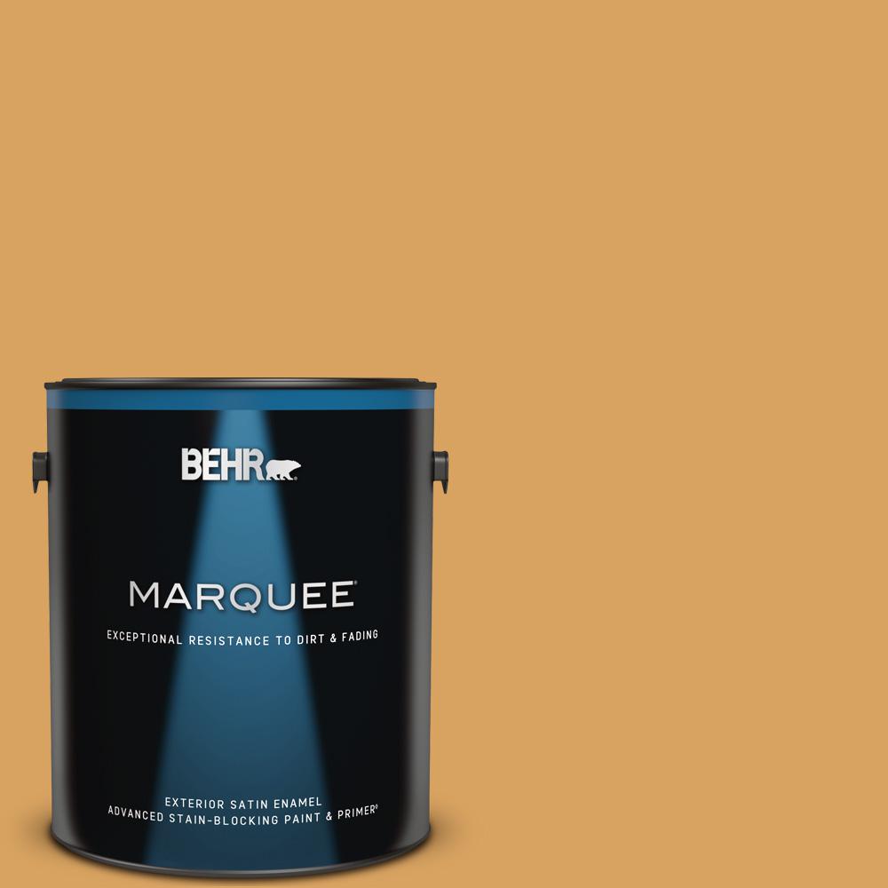 BEHR MARQUEE 1 gal. #MQ4-10 Amber Brew Satin Enamel Exterior Paint ...