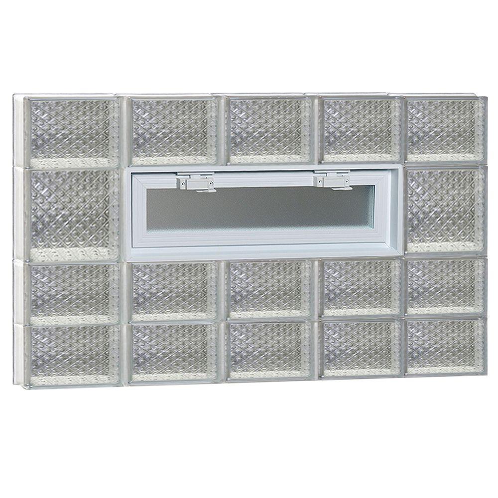 Clearly Secure 38.75 in. x 25 in. x 3.125 in. Frameless Wave Pattern ...