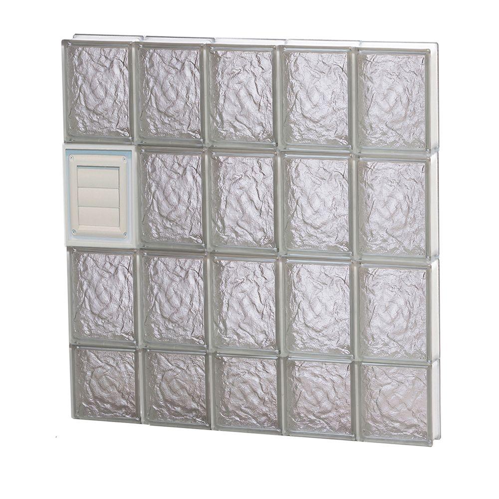 Clearly Secure 28.75 in. x 29 in. x 3.125 in. Frameless Ice Pattern ...