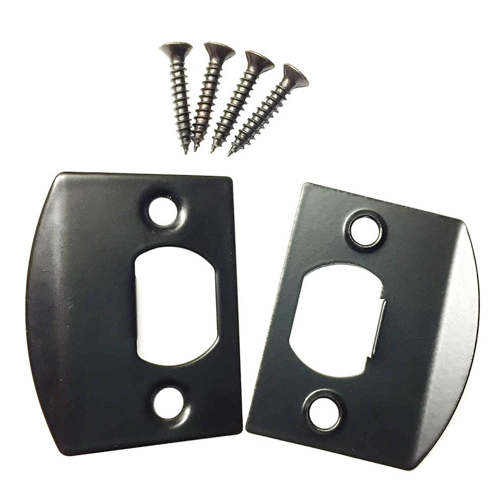 Prime Line Bronze Standard Latch Strike Plates 2 Pack E 2516 The