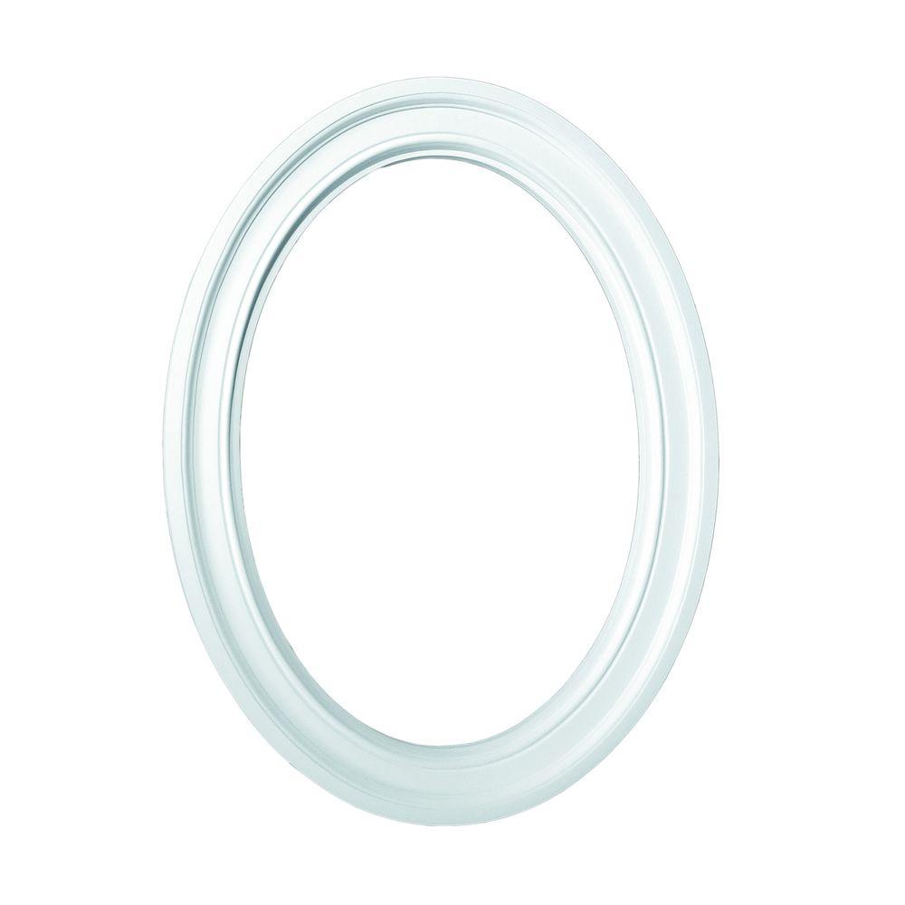 Fypon 36-1/16 in. x 24-1/8 in. x 1-3/4 in. Polyurethane Decorative Oval ...