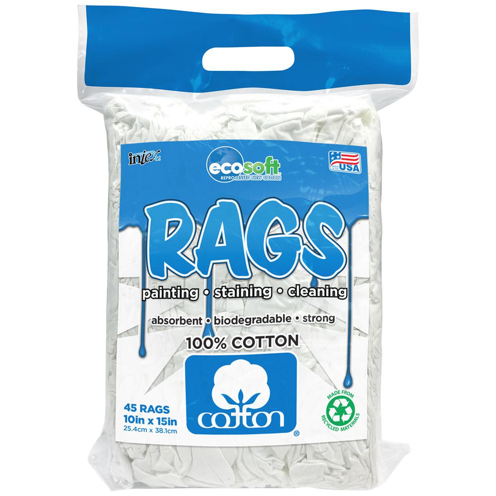 Intex 10 in. x 15 in. EcoSoft Rags (45-Pack)-EC-00326-45 - The Home Depot