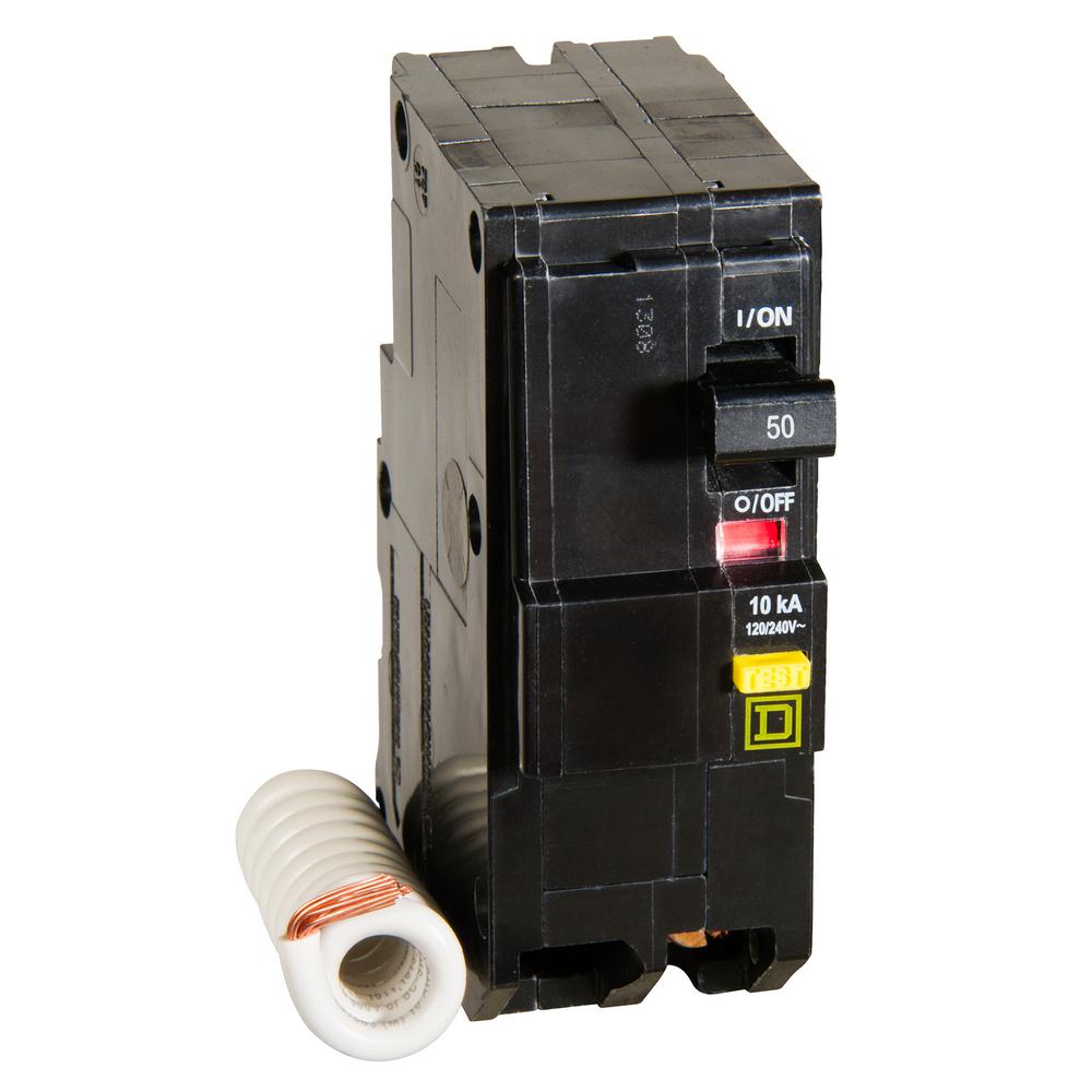 Square D QO 50 Amp 2 Pole GFCI Breaker QO250GFICP The Home Depot Square D QO 50 Amp 2 Pole GFCI Breaker QO250GFICP The Home Depot