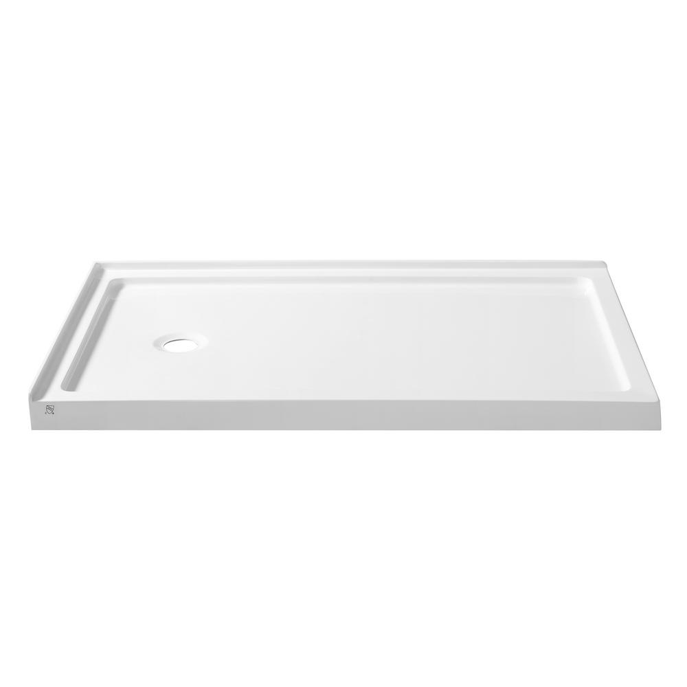 ANZZI Nautilus Series 36 in. x 60 in. Double Threshold Shower Base in ...