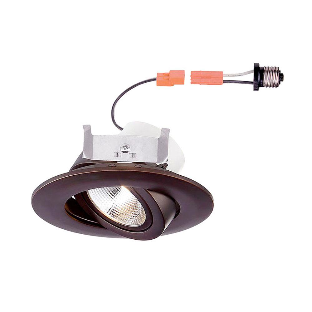 EnviroLite 4 in. 4000K Remodel Directional Gimbal Bronze Integrated LED ...