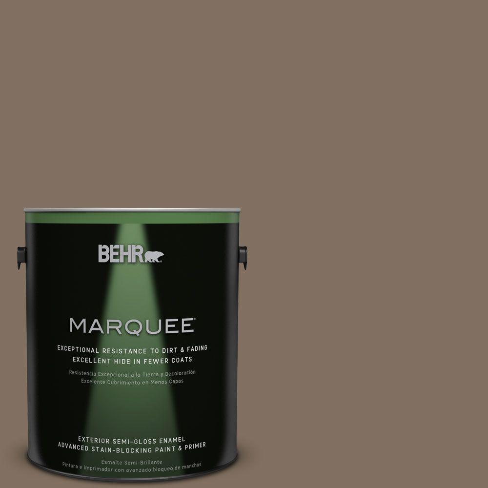 BEHR MARQUEE 1-gal. #PPU5-4 Mocha Latte Semi-Gloss Enamel Exterior ...