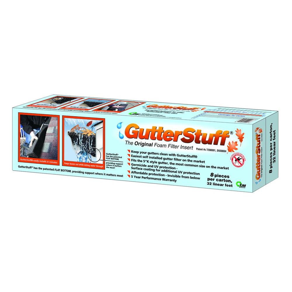 GUTTERSTUFF Gutter Guard 4ft Foam Filter Plastic 5 GUTTERSTUFF Gutter Guard 4ft Foam Filter Plastic 5
