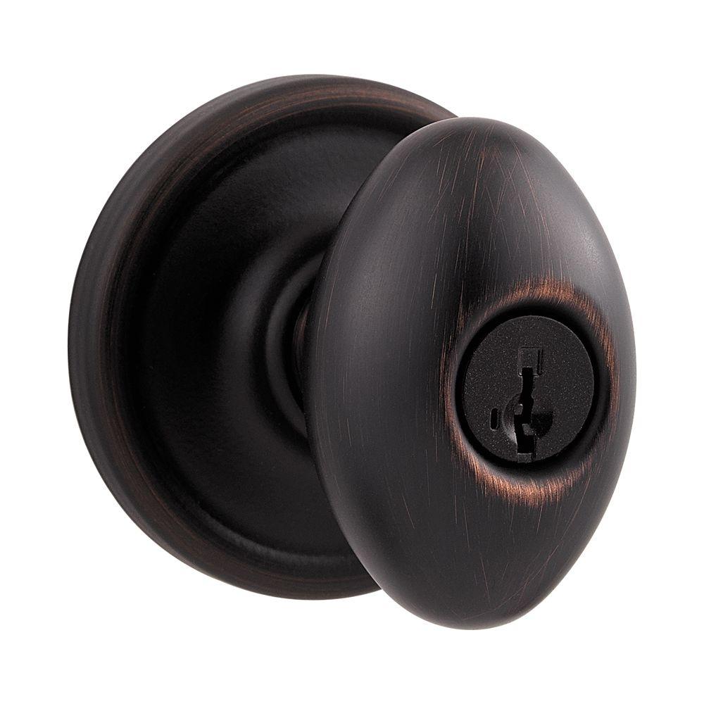 Kwikset Laurel Venetian Bronze Entry Knob Featuring SmartKey-740L 11P ...