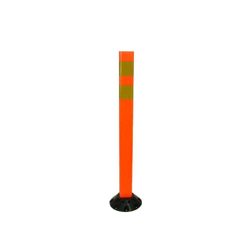 Three D Traffic Works 36 in. Orange Delineator Post with Base and High ...