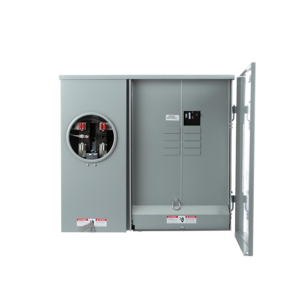 Siemens 150 Amp 8-Space 16-Circuit OH/UG Ring Type Meter Combo with ...