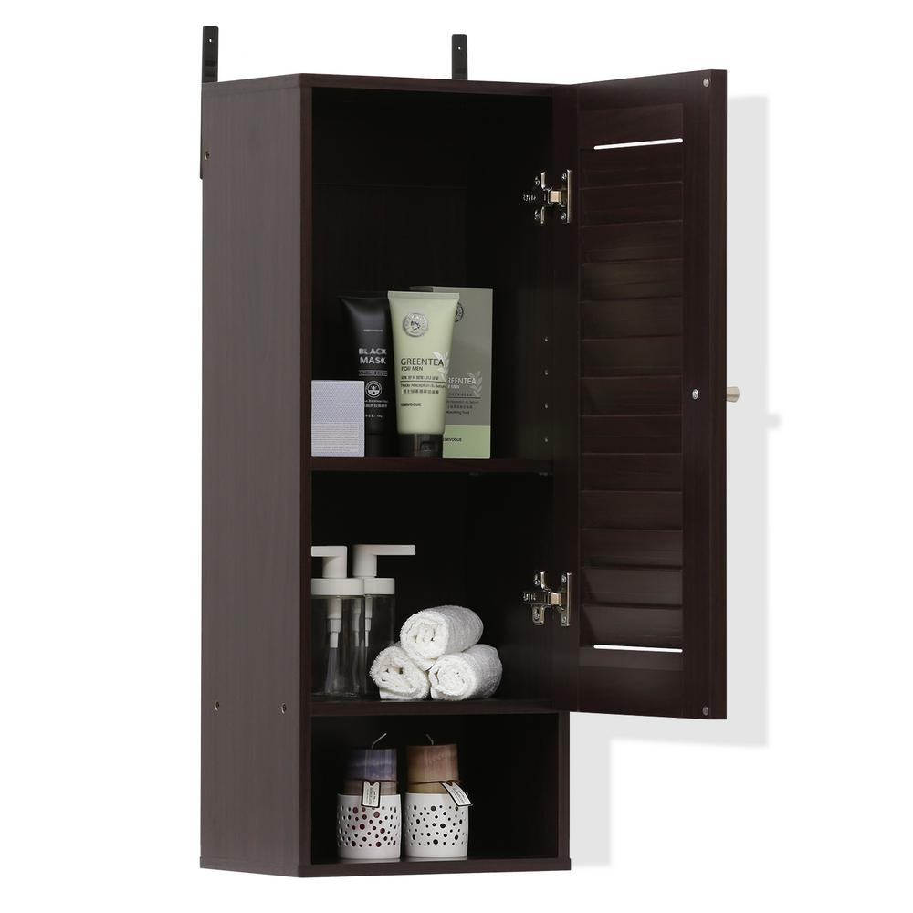 Furinno Indo Espresso Slim Wall Cabinet 16069EX - The Home Depot
