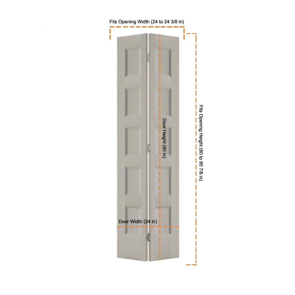 JELD-WEN 24 in. x 80 in. Conmore Desert Sand Paint Smooth Hollow Core ...