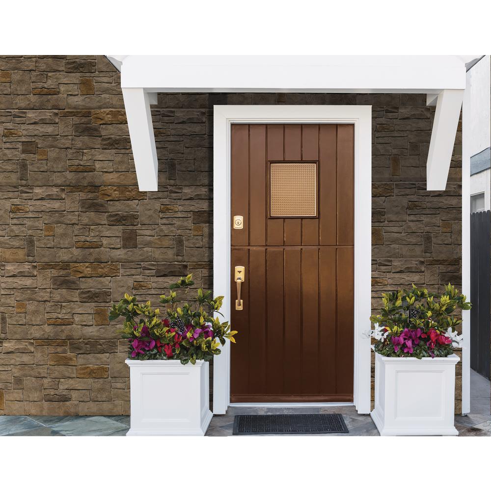 Novik 0.90 in. D x 20.25 in. W x 45 in. L Artisan Cut Polymer Stone ...