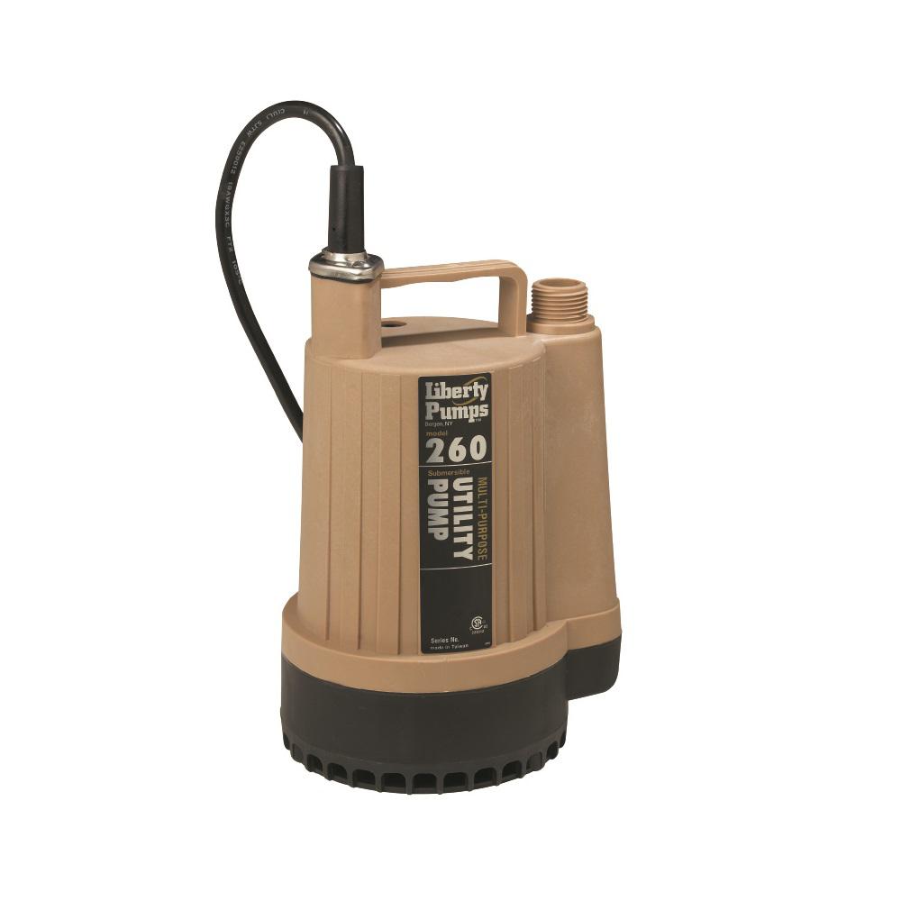 Liberty Pumps 1/6 HP Submersible Utility Pump-260 - The Home Depot