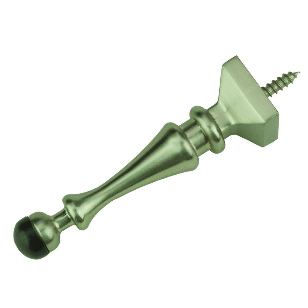 Everbilt 3-1/2 in. Satin Nickel Decorative Solid Doorstop-25647 - The ...