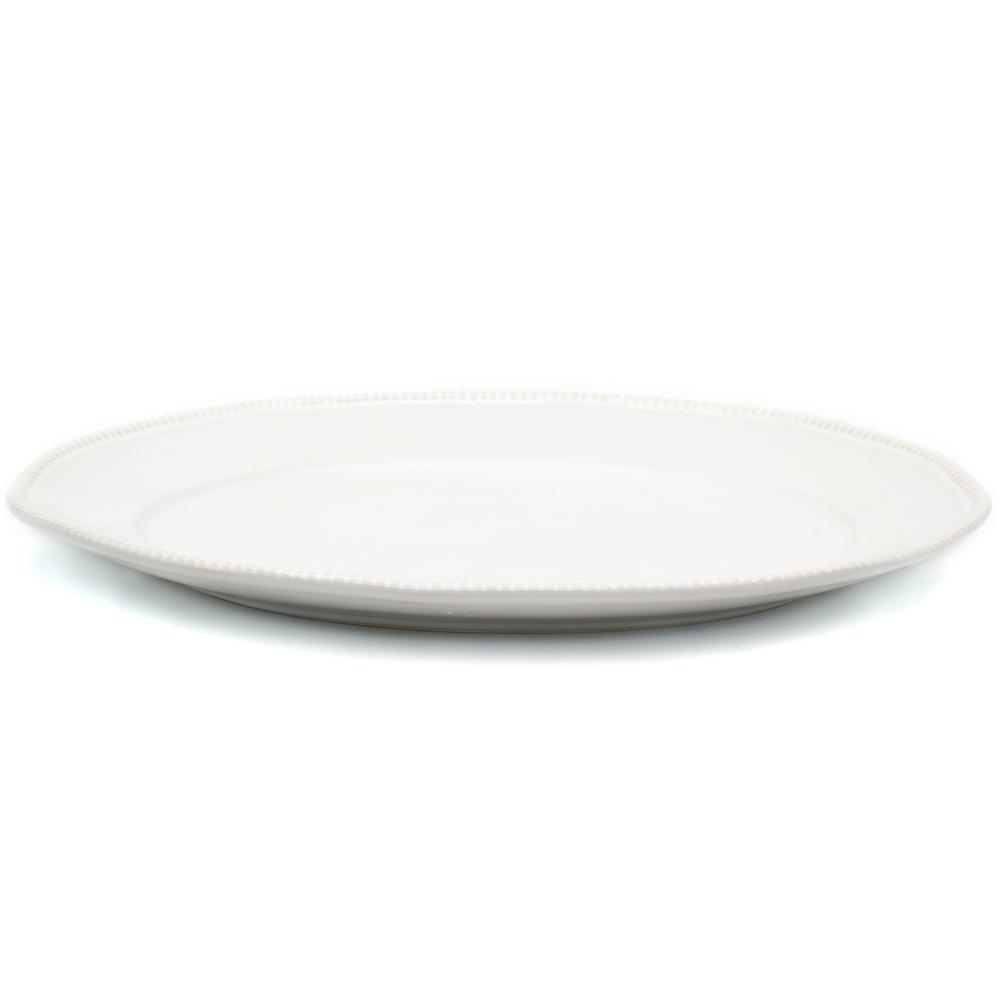 Euro Ceramica Algarve White Oval Platter-ALG-36611W - The Home Depot