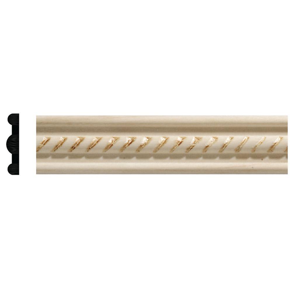 Ornamental Mouldings 311 7/32 in. x 1 in. x 96 in. White Hardwood ...