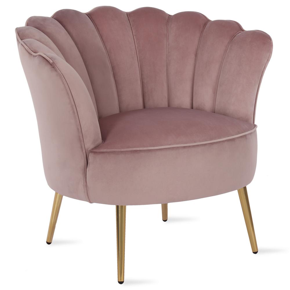 Novogratz Presley Modern Glam Rose Seashell Accent Chair-DL8731-R - The ...