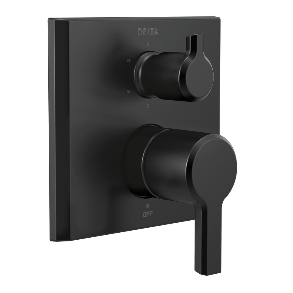 Delta Pivotal 2-Handle Wall-Mount 6-Setting Integrated Diverter Trim ...