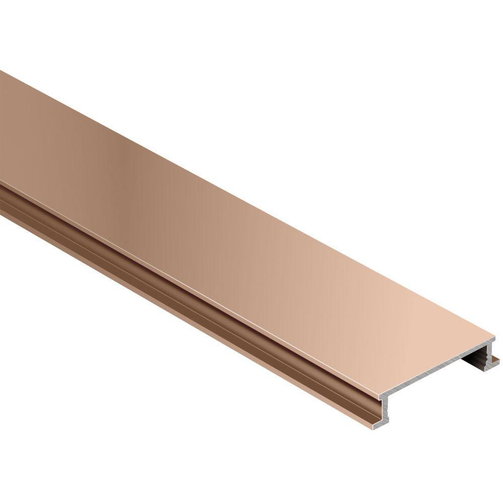 Schluter Designline Satin Copper Anodized Aluminum 1/4 in. x 8 ft. 2-1/ ...