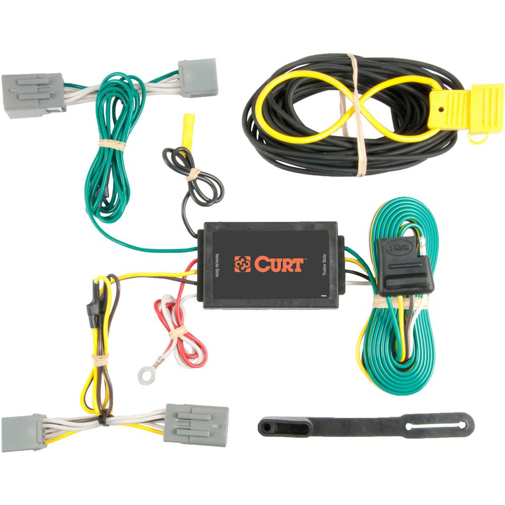 CURT Custom Vehicle-Trailer Wiring Harness, 4-Way Flat Output, Select ...