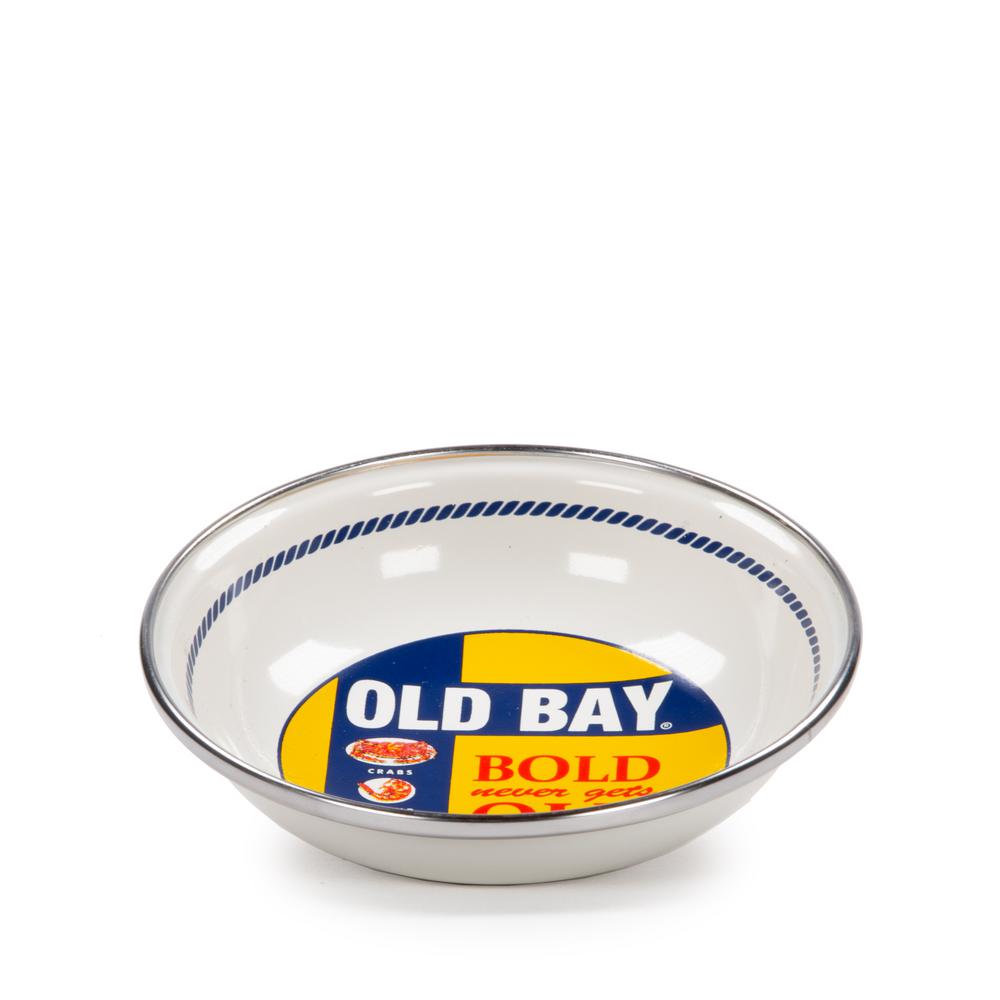 Golden Rabbit Old Bay White Enamelware Sandwich Plate Set of 4-OB11S4 ...