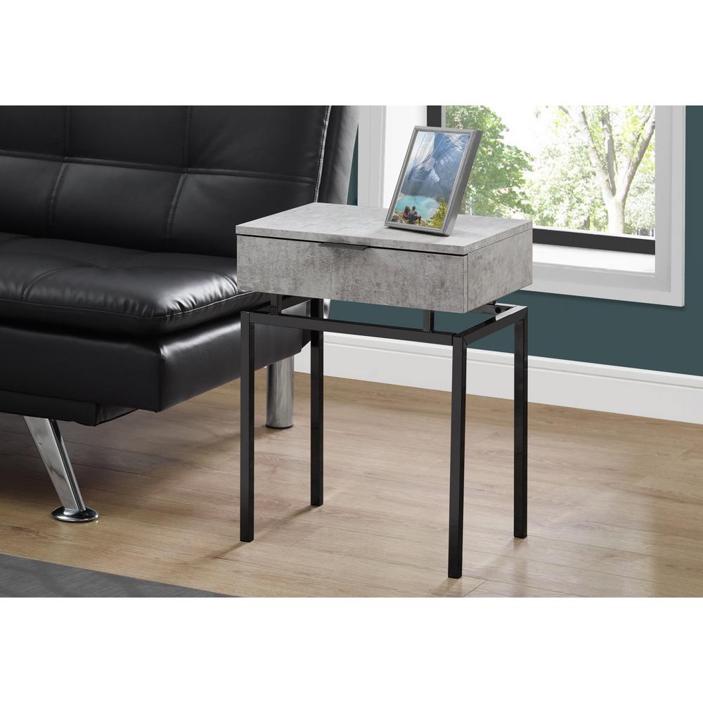 Grey End Table with a Drawer-HD3462 - The Home Depot