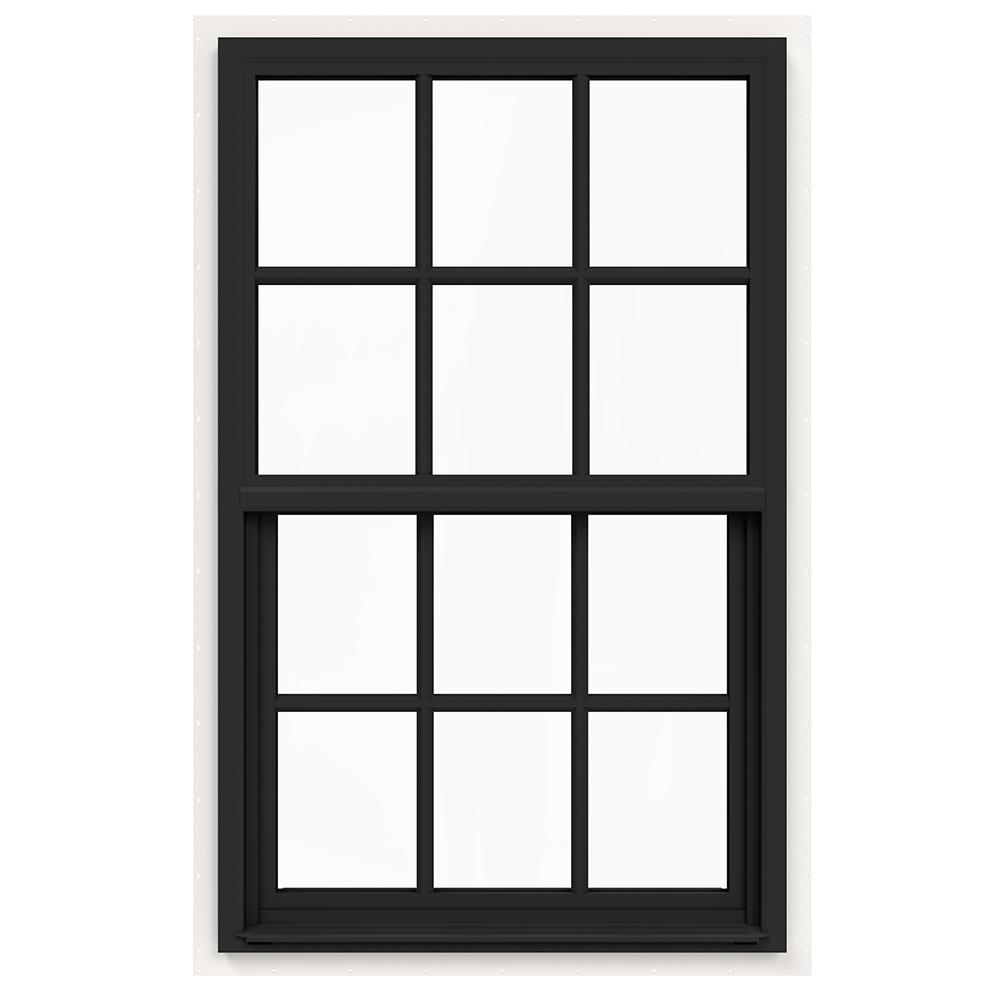 JELD-WEN 30 in. x 42 in. V-4500 Series Chestnut Bronze Painted Single ...