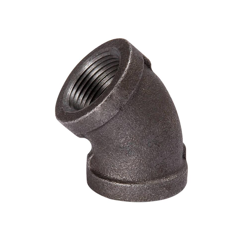 Southland 2.5 in. Black Iron 45-Degree Threaded Elbow-520-209BC - The ...