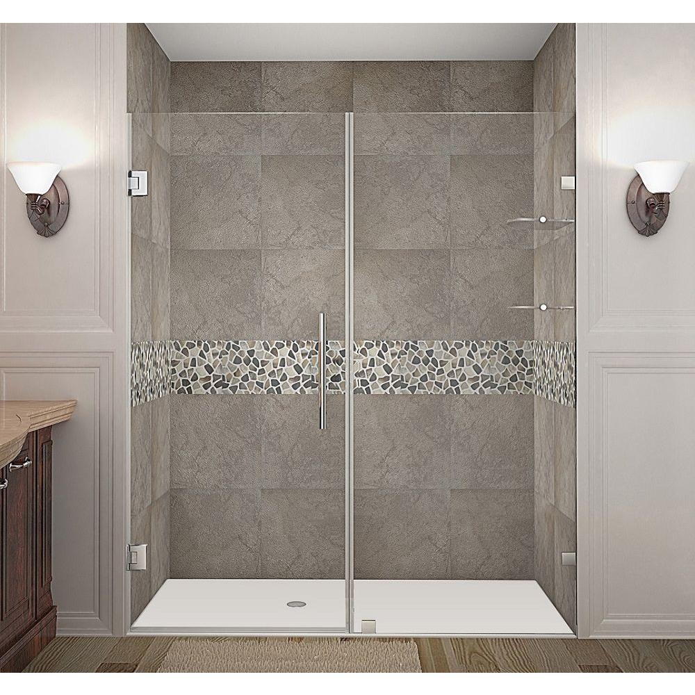 Aston Nautis Gs 67 In X 72 In Completely Frameless Hinged Shower Door