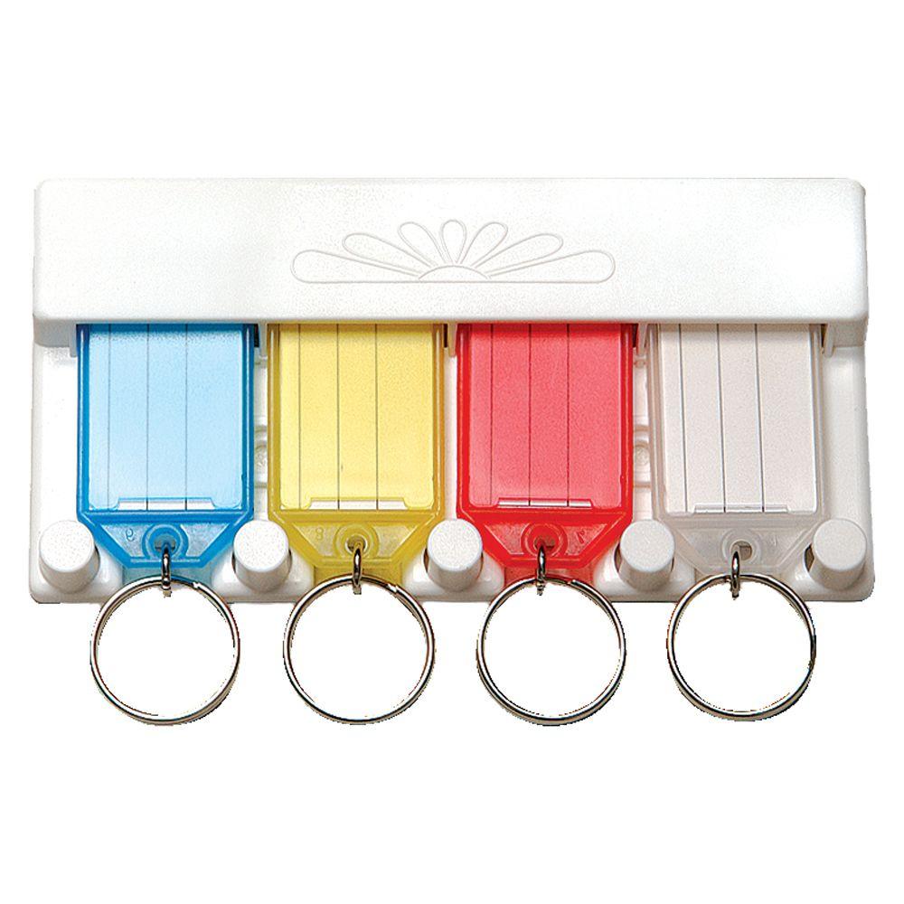 HY-KO Plastic Key-ID Tag Assortment (4-Pack)-KC143-4 - The Home Depot