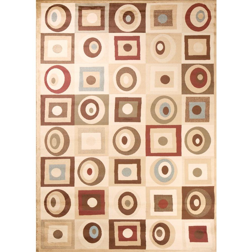 Concord Global Trading Soho Round & Squares Tone 7 ft. 10 in. x 10 ft ...