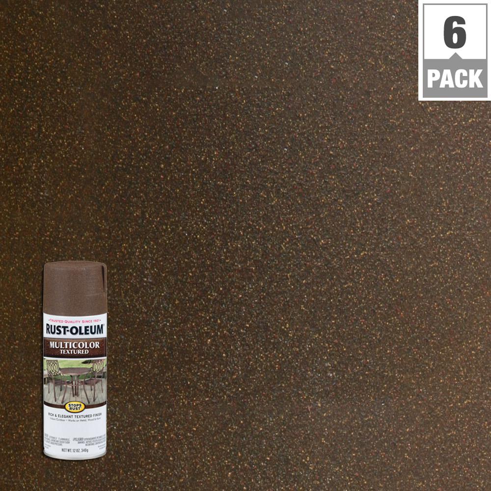 Rust-Oleum Stops Rust 12 oz. MultiColor Textured Autumn Brown ...