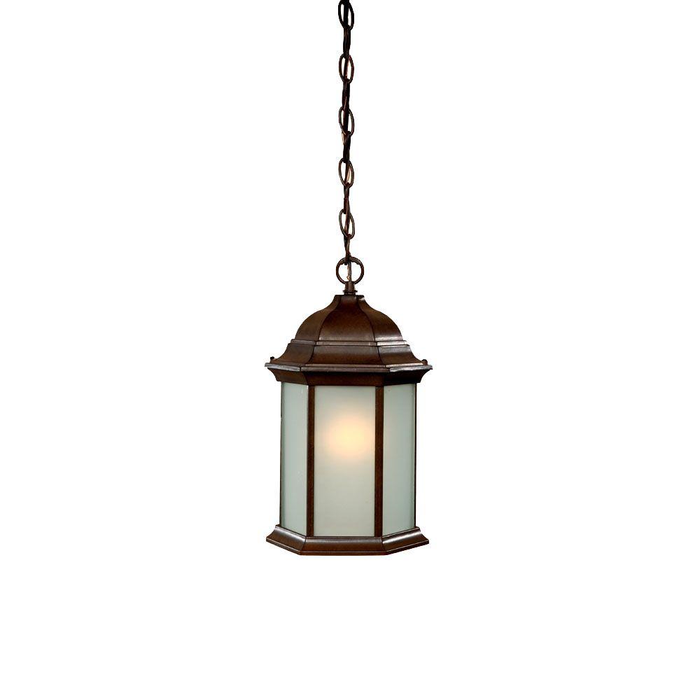 Home Decorators Collection Round Craftsman 1-Light Dark Rubbed Bronze ...