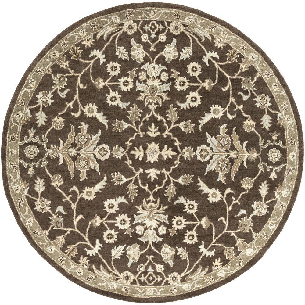 Artistic Weavers Zari Chocolate 9 ft. 9 in. x 9 ft. 9 in. Round Indoor ...