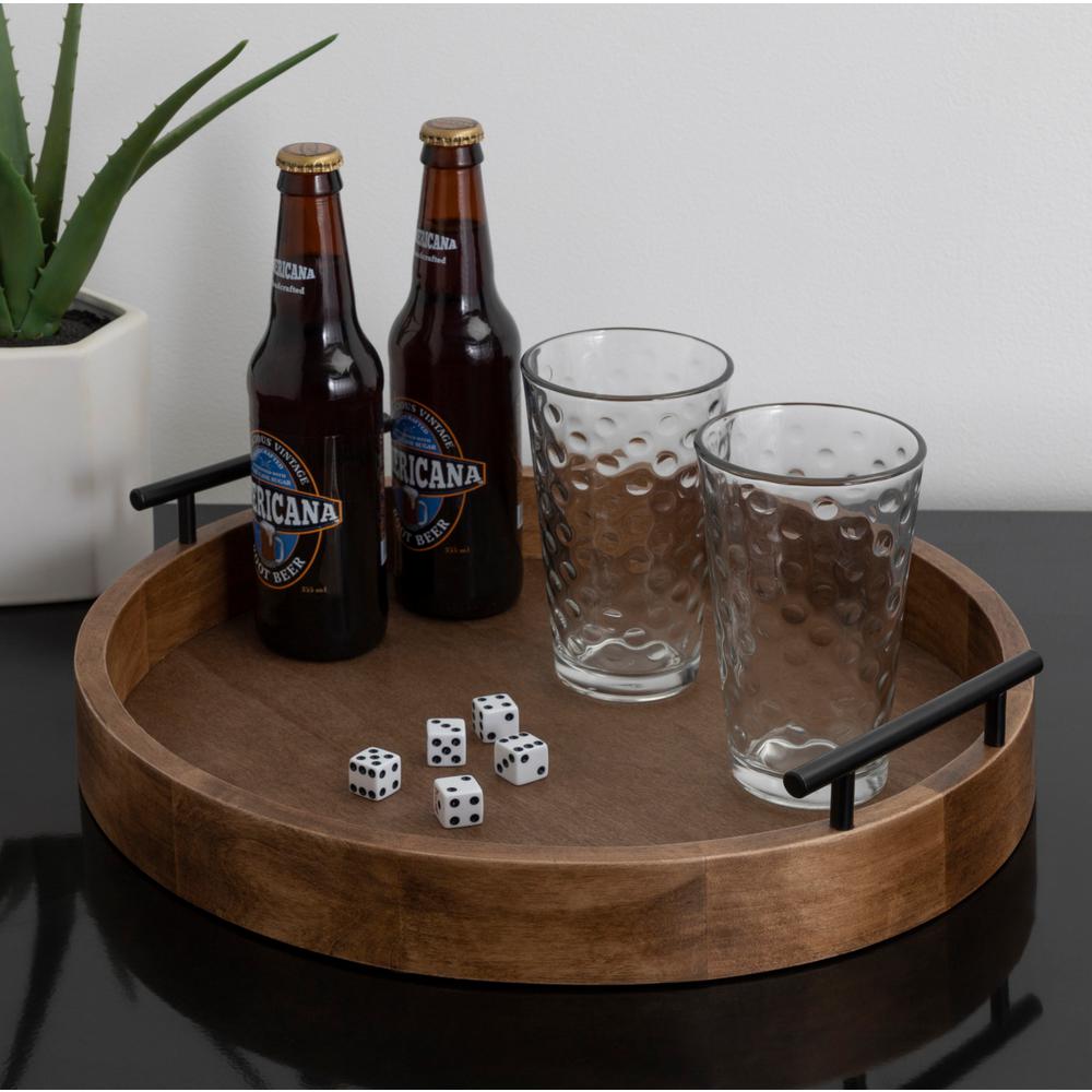 Kate and Laurel Lipton 16 in. x 3 in. x 16 in. Rustic Brown Decorative ...