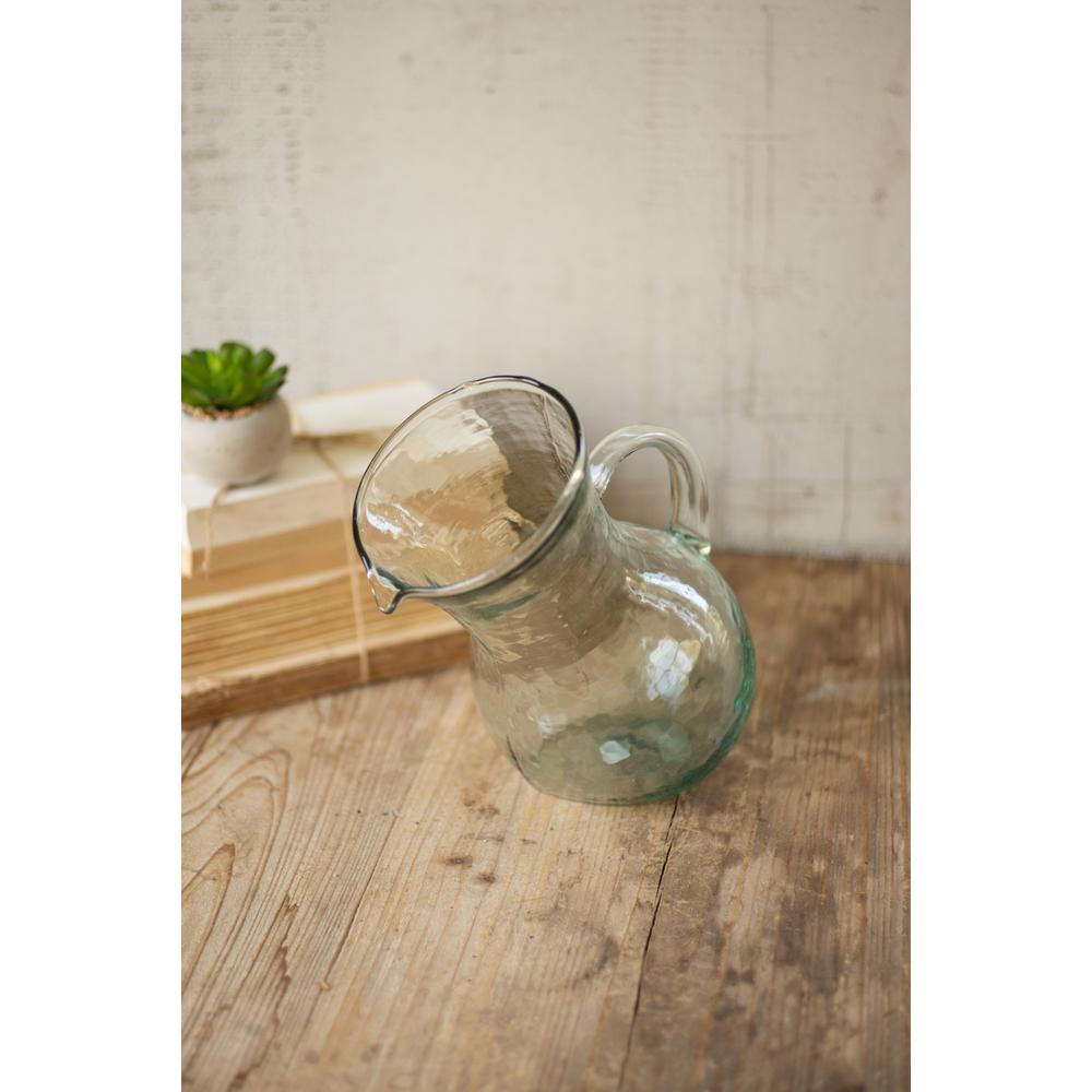 36 oz. Clear Small Glass Pitcher Tilted CV5068 - The Home Depot