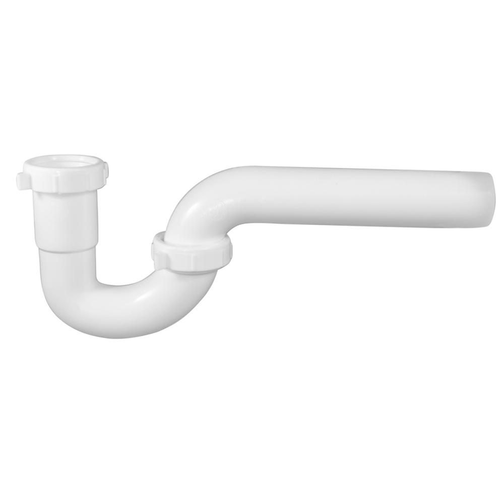 The Plumber's Choice 1-1/4 in. Polypropylene P-Trap with Adapter and ...