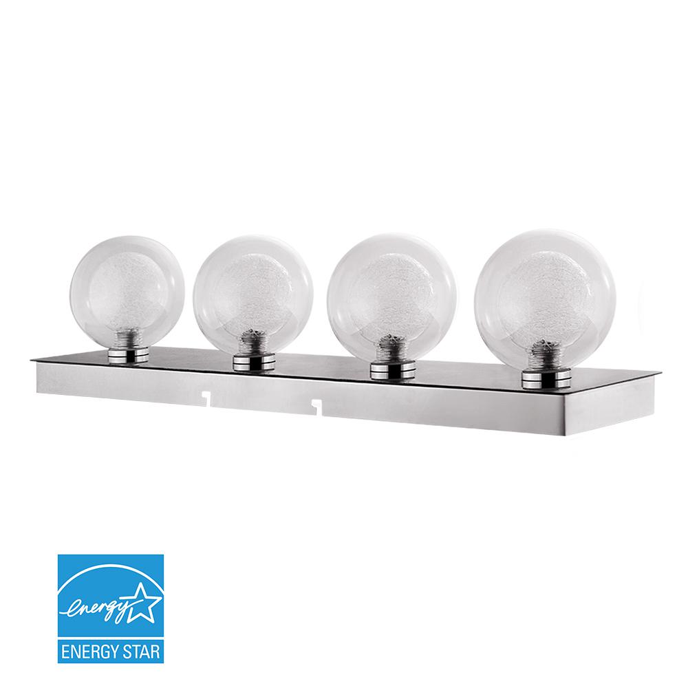 George Kovacs Tube 150-Watt Equivalence Honey Gold Integrated LED Bath ...