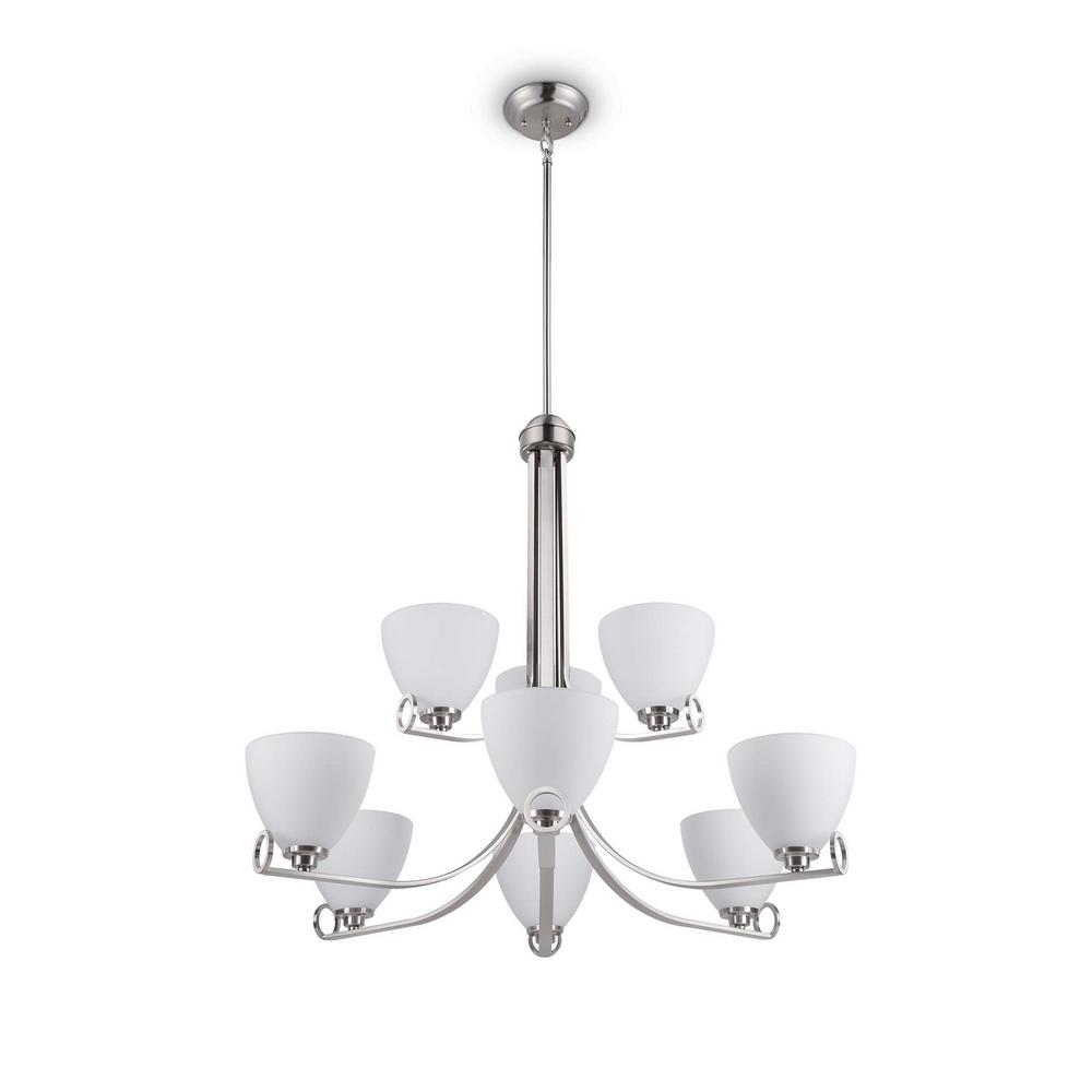 Philips Maurice 9-Light Brushed Nickel Chandelier-TK0025217 - The Home ...