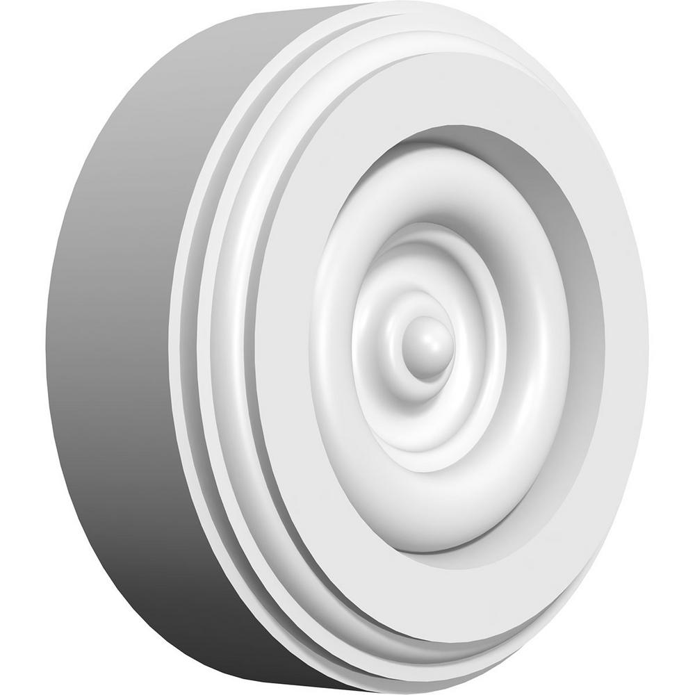 Ekena Millwork 1 in. x 3 in. x 3 in. PVC Standard Grayson Bullseye ...